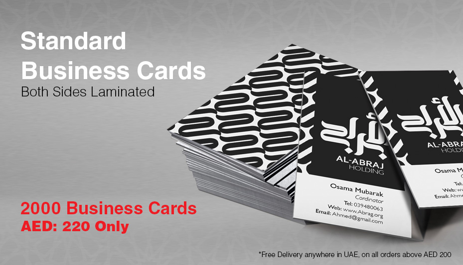 Standard Business Cards - Printing Dubai | Arabian Prints | Guaranteed ...